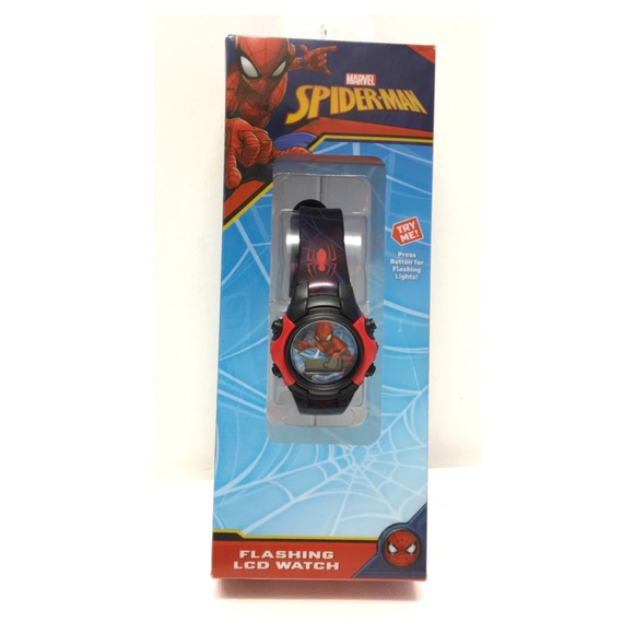 Spiderman | Accessories | Spiderman Nwt Spiderman Flashing Lcd Watch ...